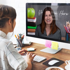 Custom Zoom Background Teacher, Vipkid Teacher Virtual Backdrop ...