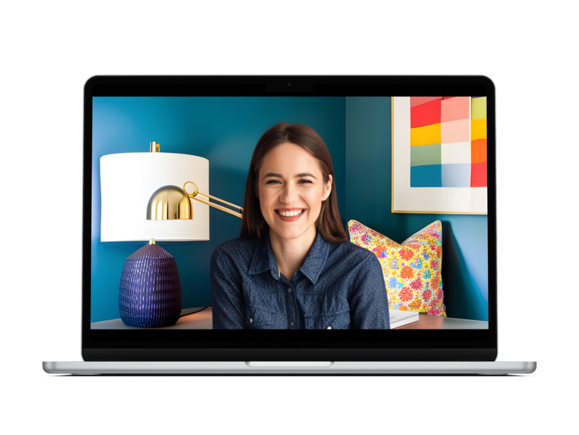 Unique Zoom Background for Video Calls, Vibrant Bright Colored Virtual ...