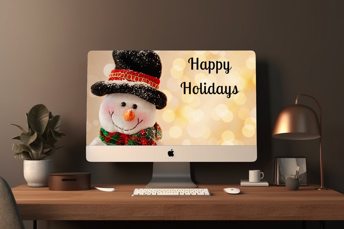 Christmas Holiday Virtual Background, Winter Instant Download Zoom ...