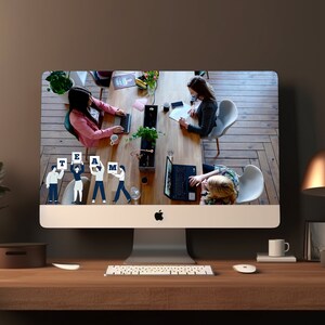 Realistic Team Meeting Zoom Background, Virtual Background for Team, MS ...