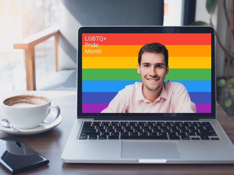 Work From Home Zoom Background to Celebrate LGBTQ Pride Month, Bright ...