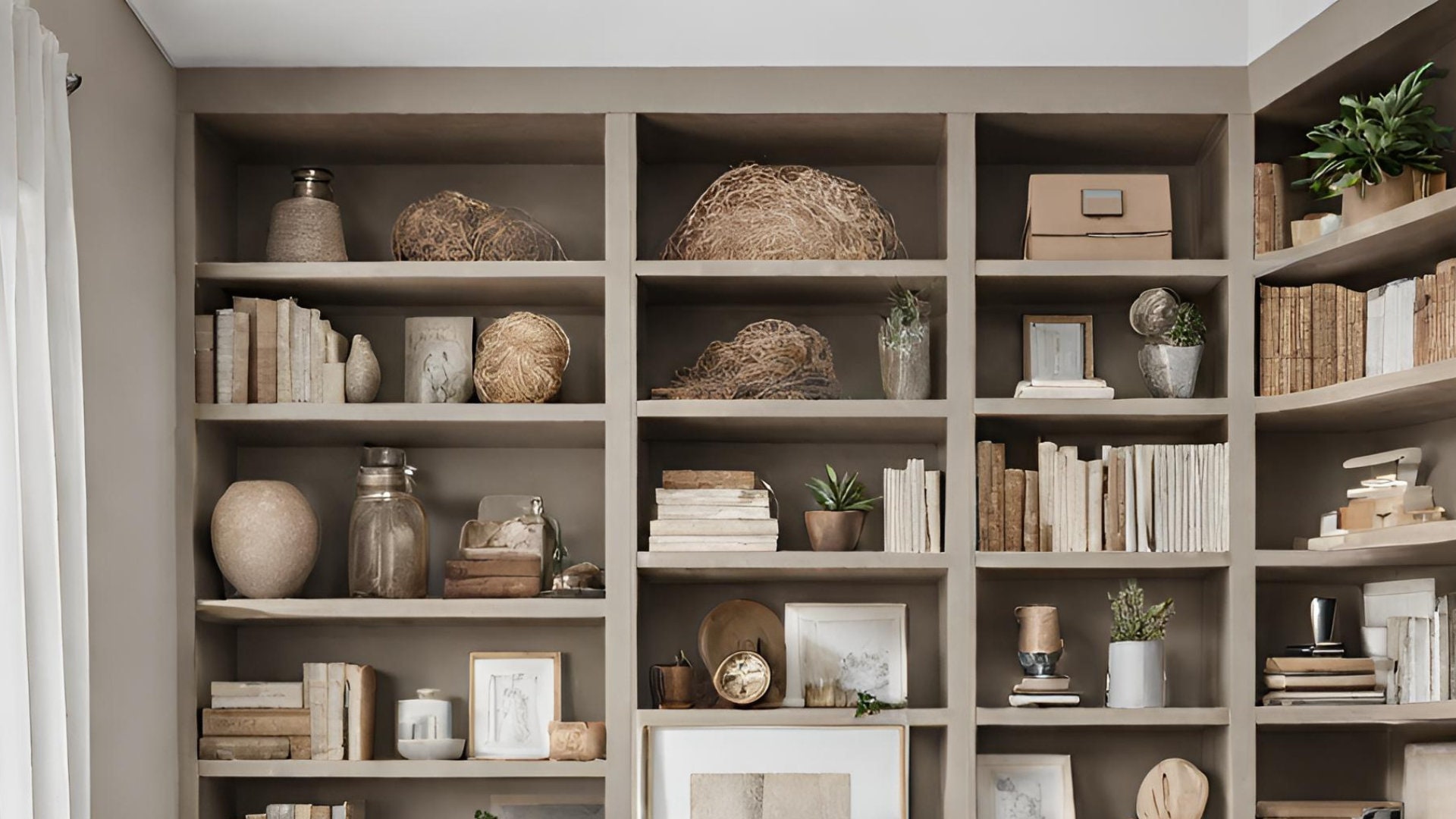 Work From Home Virtual Zoom Background, Minimalist MS Teams Bookcase ...