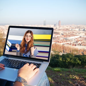 Online Teaching Virtual Zoom Background, Remote Class Professional ...