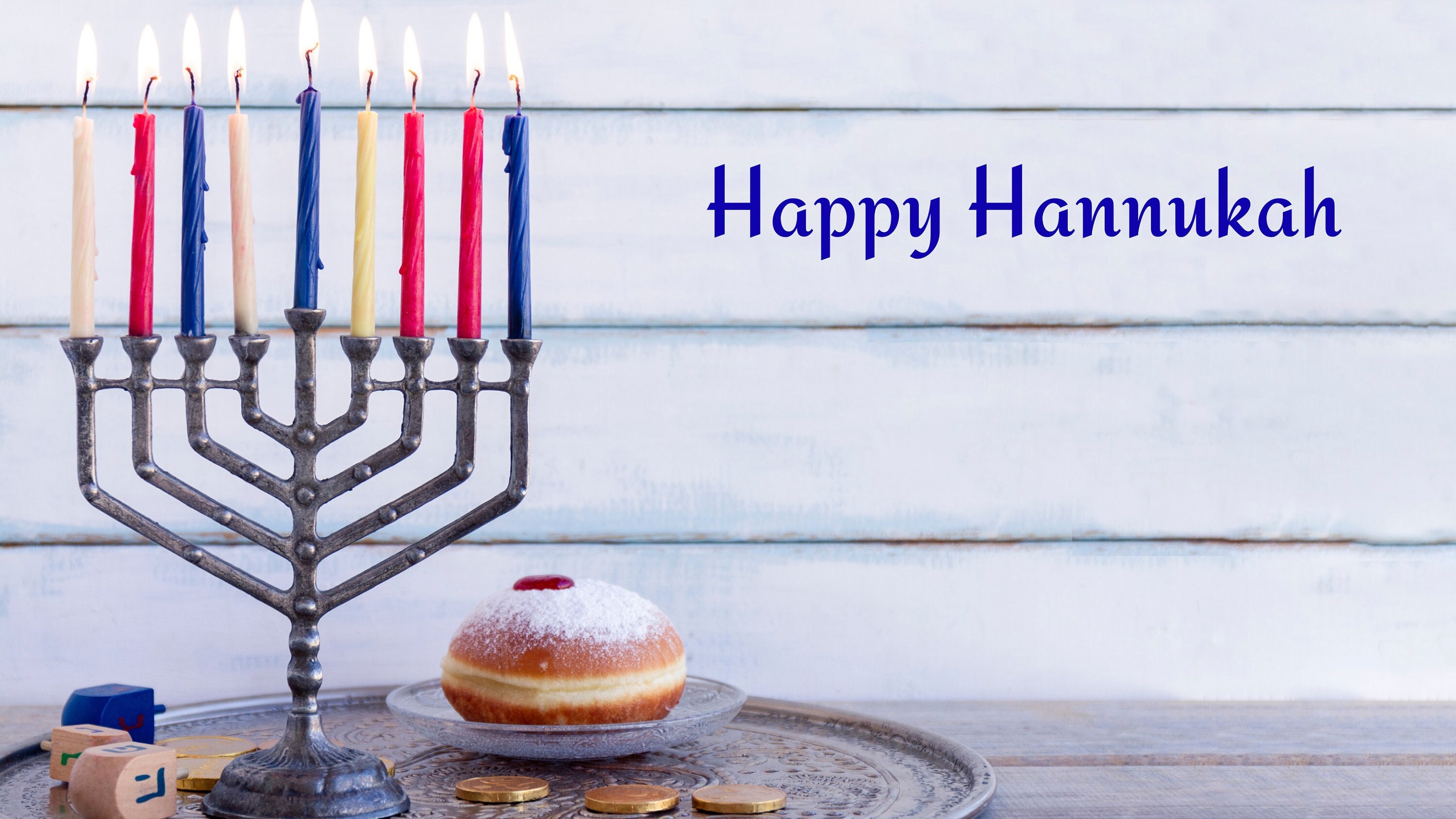 Hannukah Virtual Zoom Background Home Office, MS Teams Digital Download ...