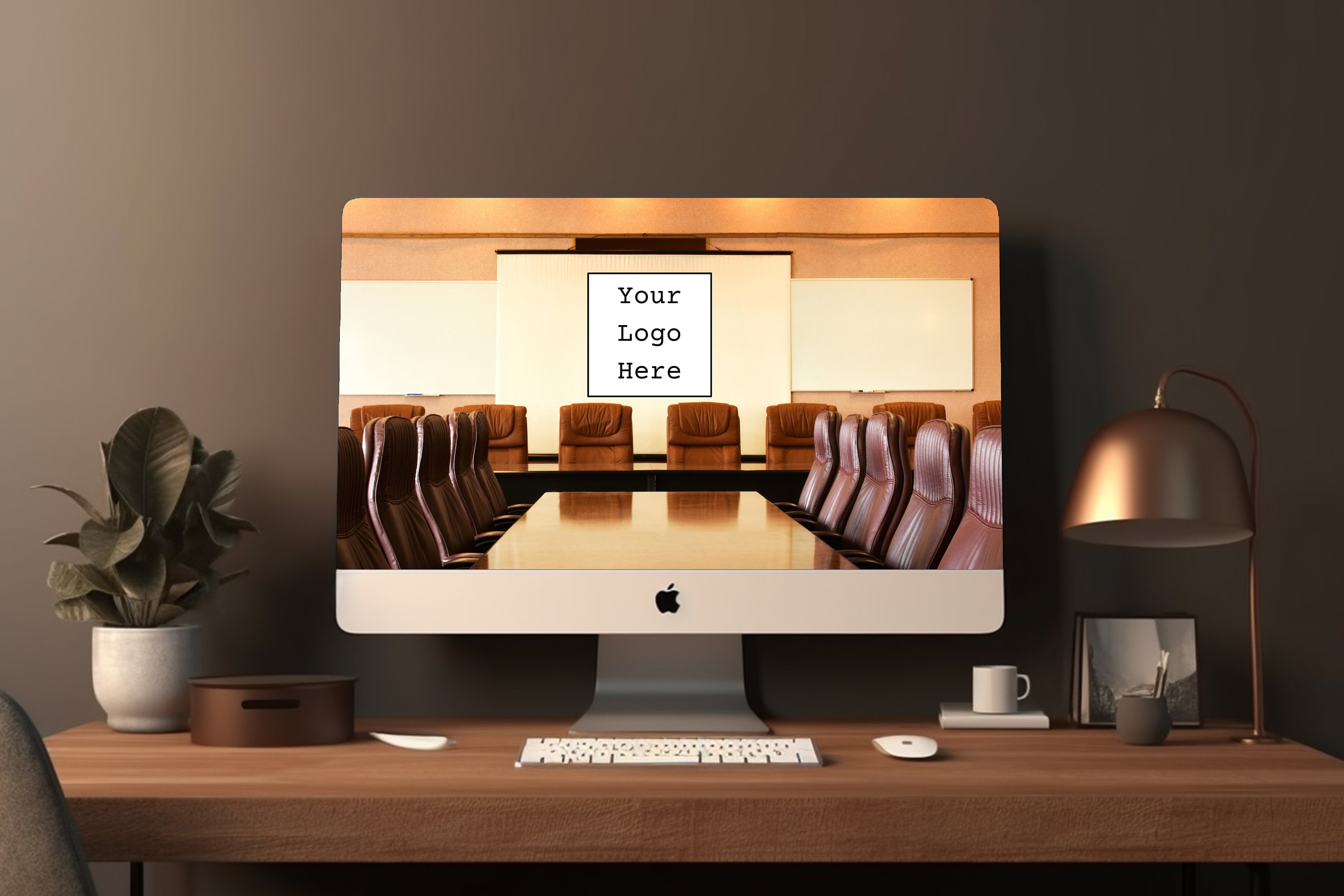 Custom Office Zoom Background, Personalized Boardroom Virtual ...