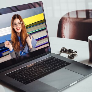 Online Teaching Virtual Zoom Background, Remote Class Professional ...