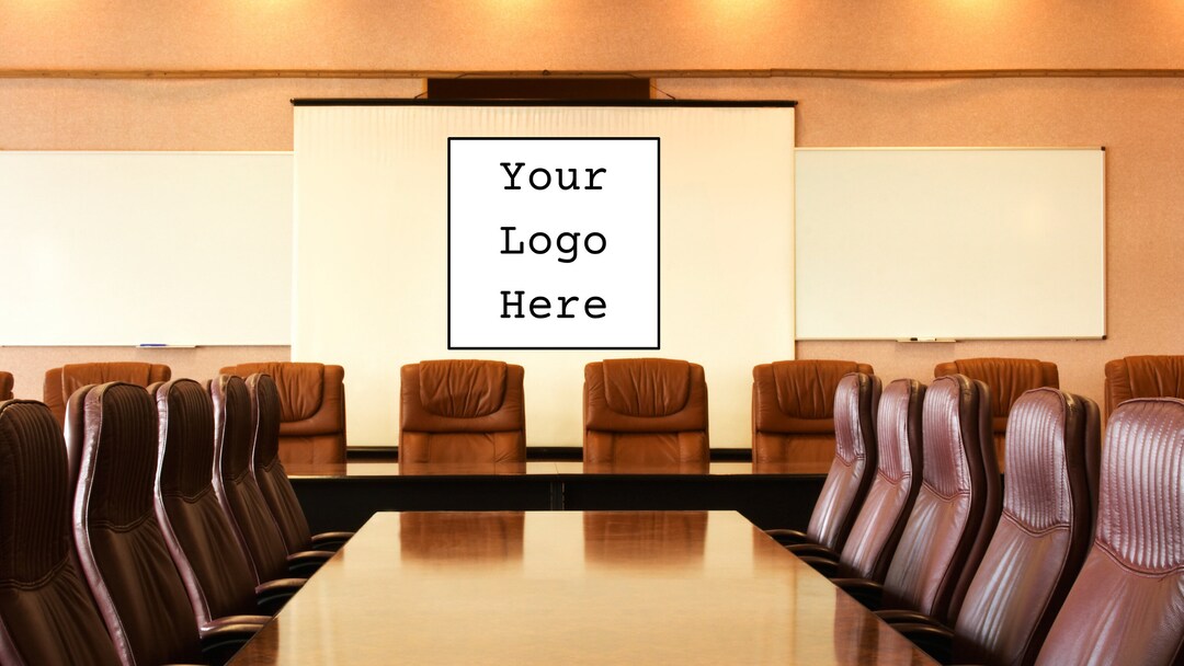 Custom Office Zoom Background, Personalized Boardroom Virtual ...