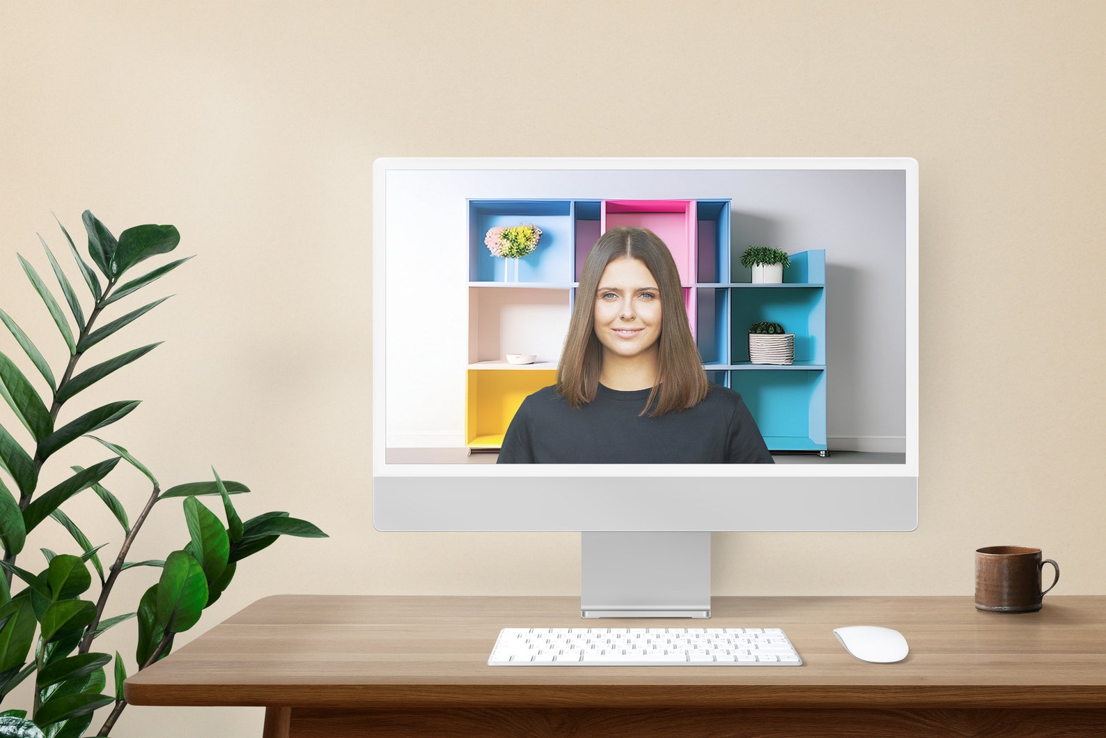 Bright and Vibrant Pastel Zoom Background for Home Office, Professional ...