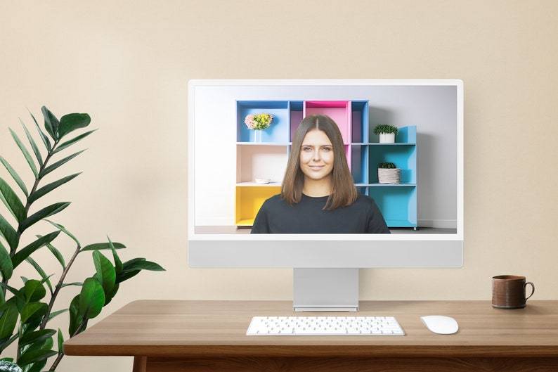 Bright and Vibrant Pastel Zoom Background for Home Office, Professional ...