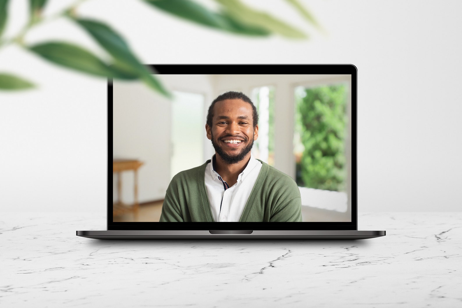 Blurry Work From Home Virtual Zoom Background, MS Teams Digital ...
