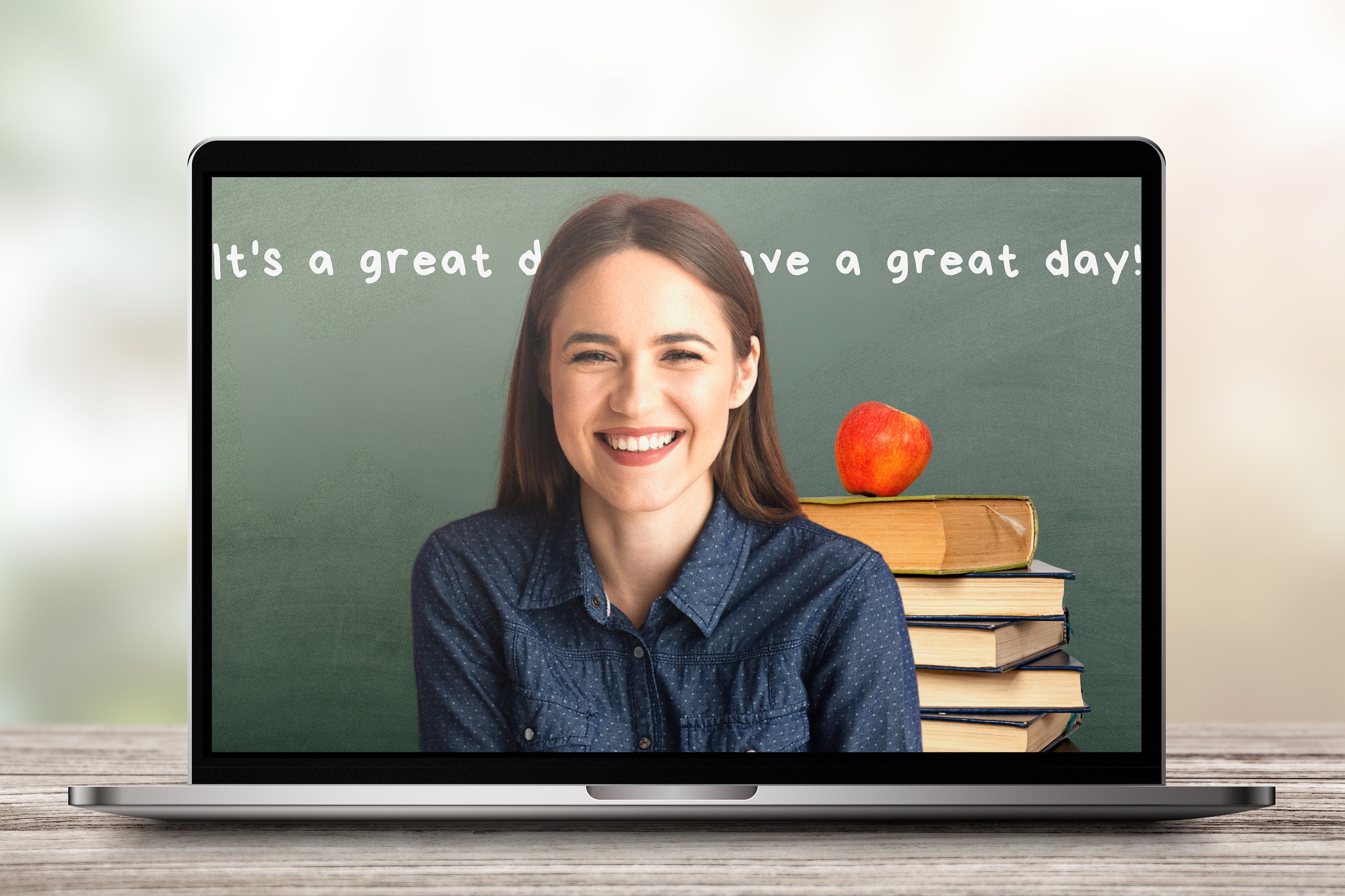 Zoom Meeting Teacher Background, Home Office Virtual Background, ESL ...