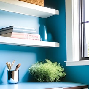 Bright Blue Zoom Background for Video Calls, Vibrant Colored Virtual ...