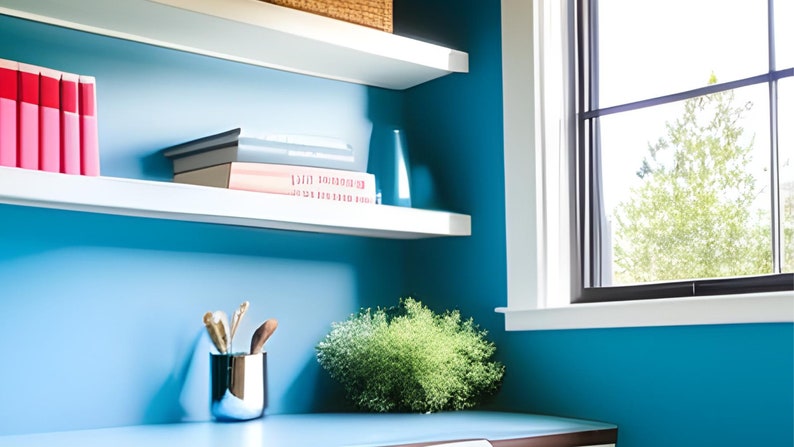 Bright Blue Zoom Background for Video Calls, Vibrant Colored Virtual ...