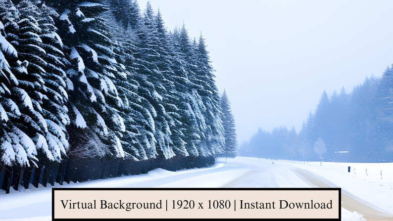 Snowy Road Zoom Background, Best Work From Home Virtual Background, MS ...