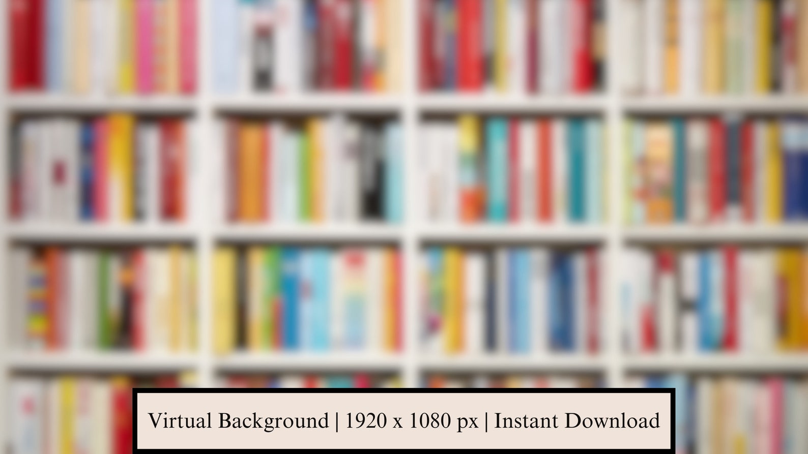Professional Zoom Background Bookshelf, Library Home Office Zoom ...