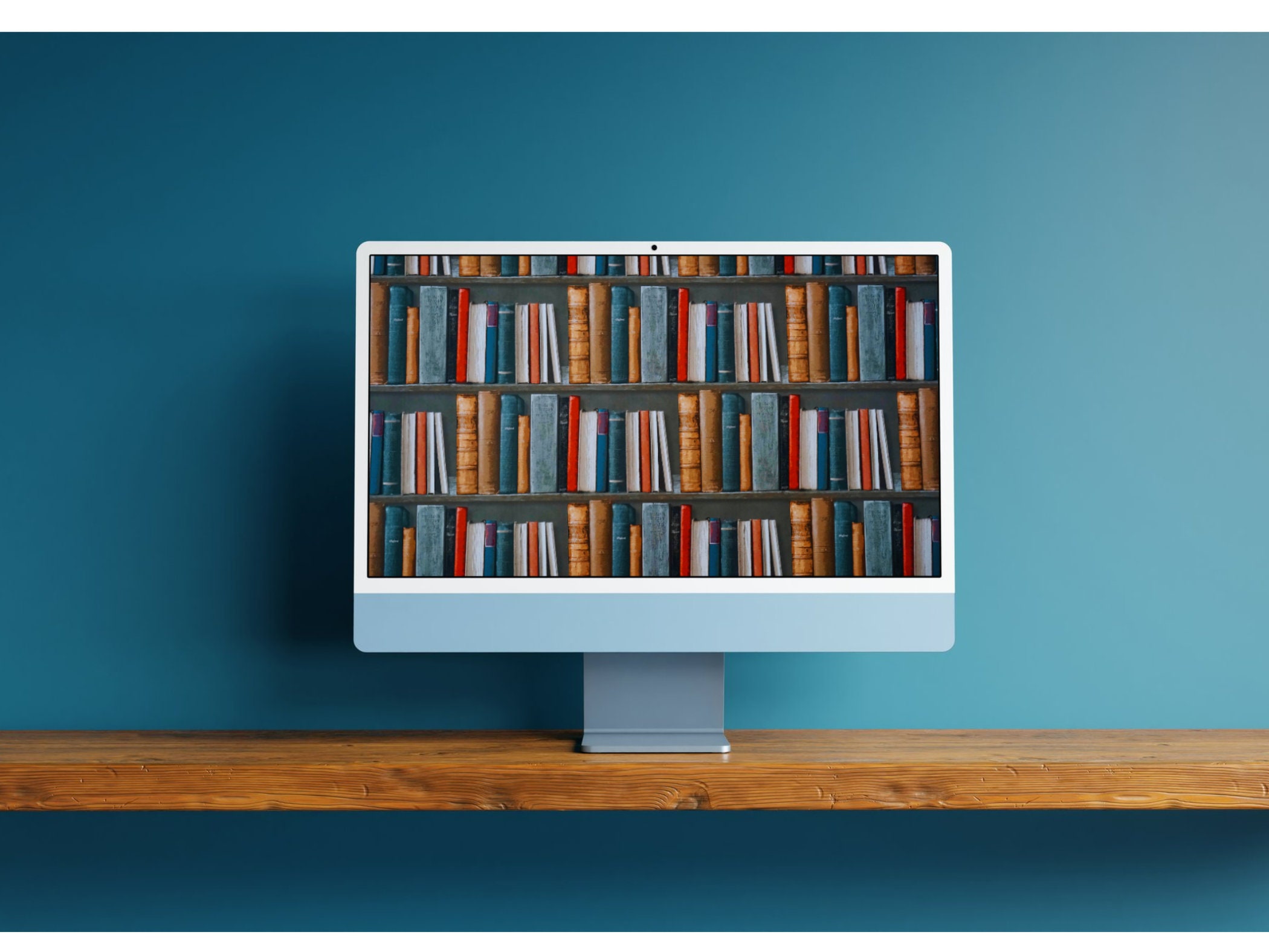 Bookshelf Virtual Zoom Background, MS Teams Digital Download Virtual ...
