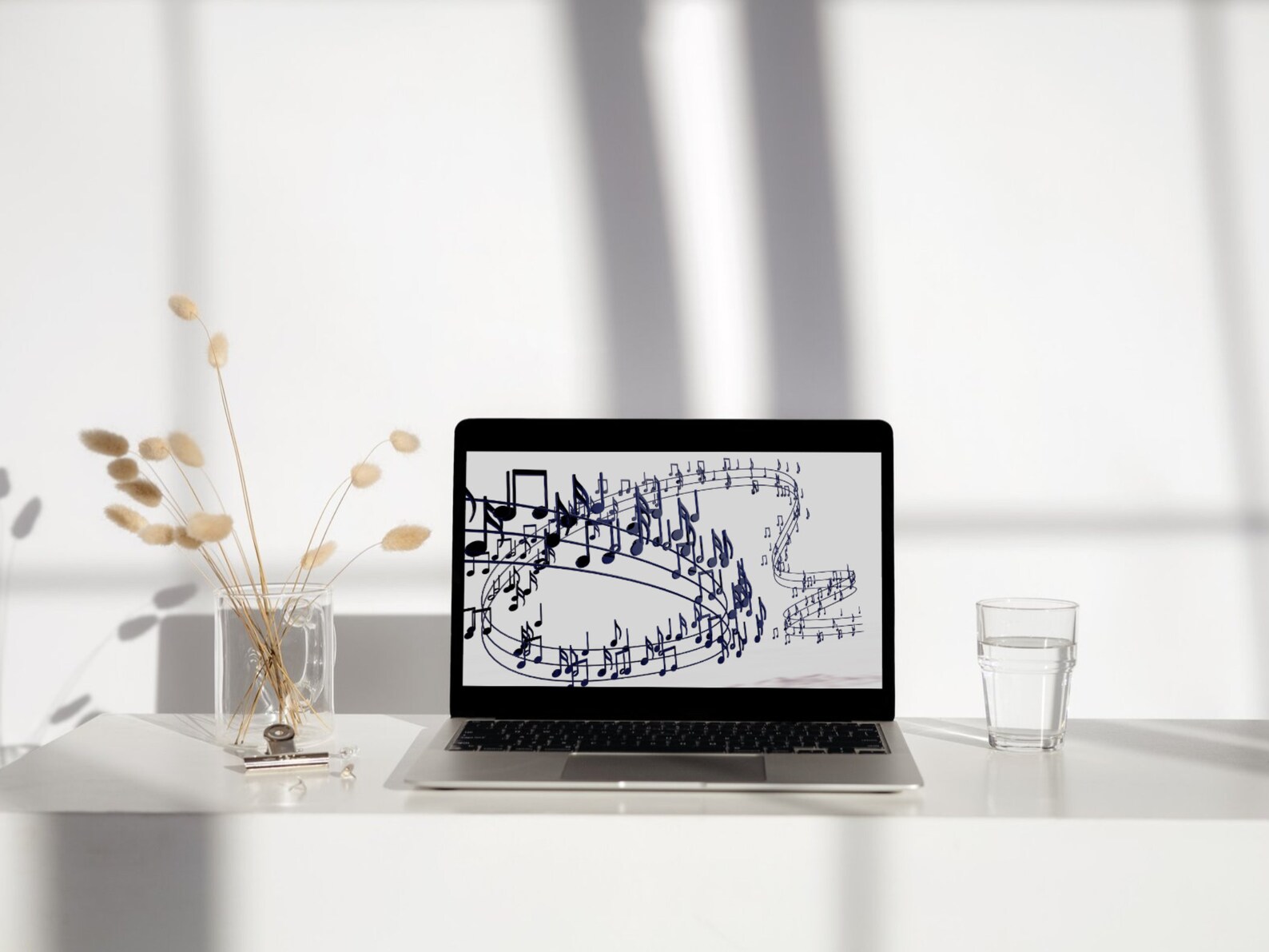 Remote Virtual Zoom Background, Music Note MS Teams Digital Download ...