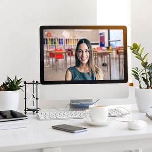 Teaching Zoom Background, Online Teacher Virtual Background, Vipkid ...