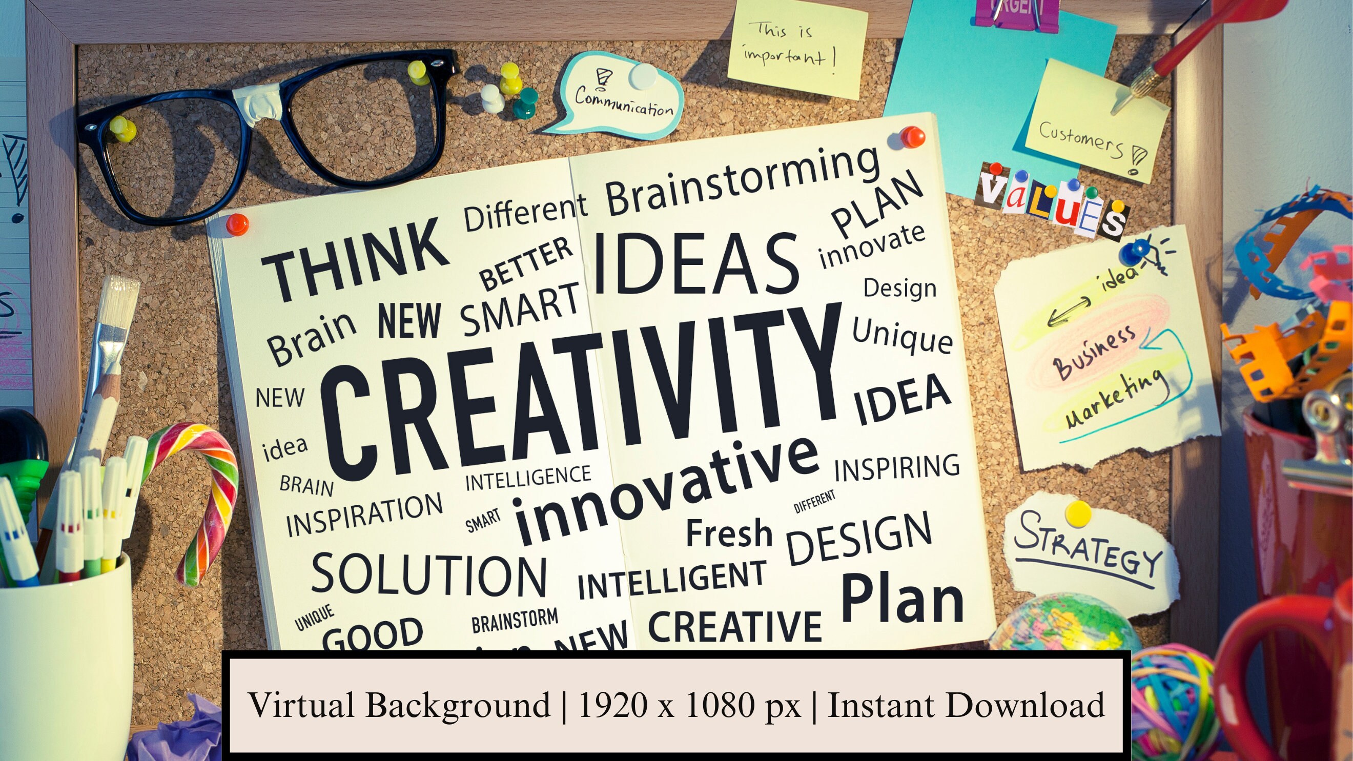 Inspiring Zoom Background Positive Affirmations, Creative Work From ...