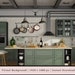 Chic Kitchen Digital Zoom Background, Realistic Virtual Background ...