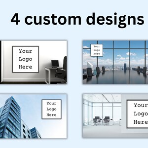 4 Custom Zoom Backgrounds Bundle for Teams, Professional Personalized ...