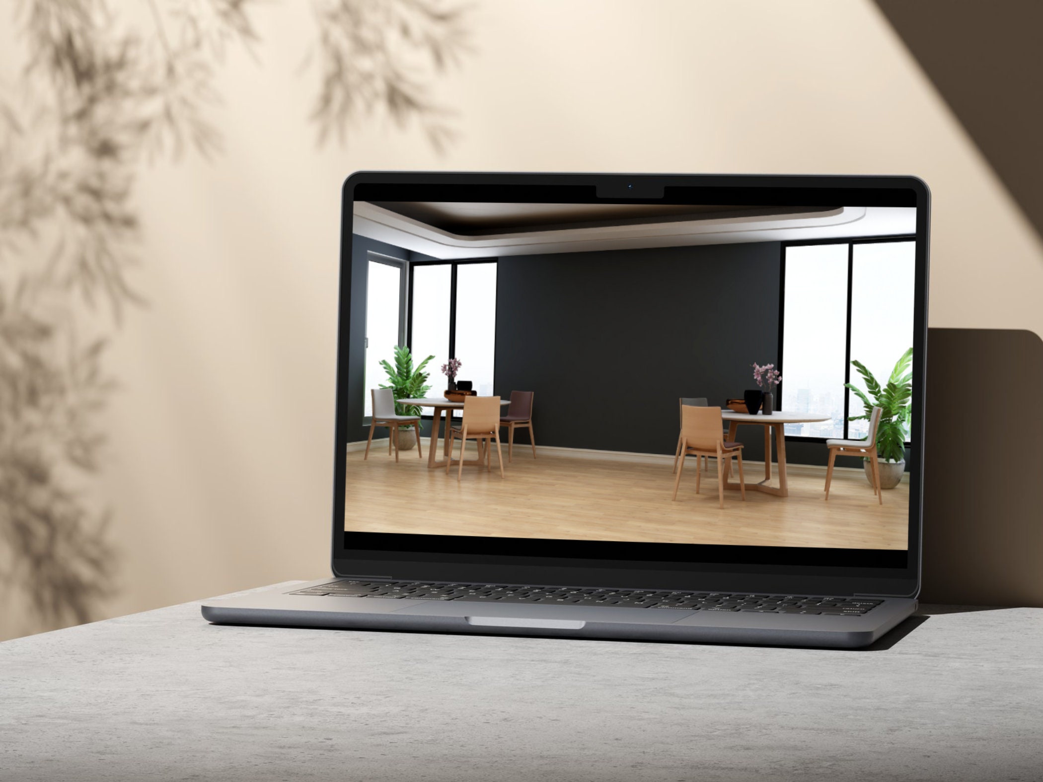 Modern Office Virtual Zoom Background, Microsoft Teams Digital Backdrop ...