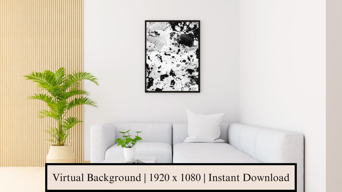 Bright White Zoom Virtual Background for Teams, Professional Digital ...