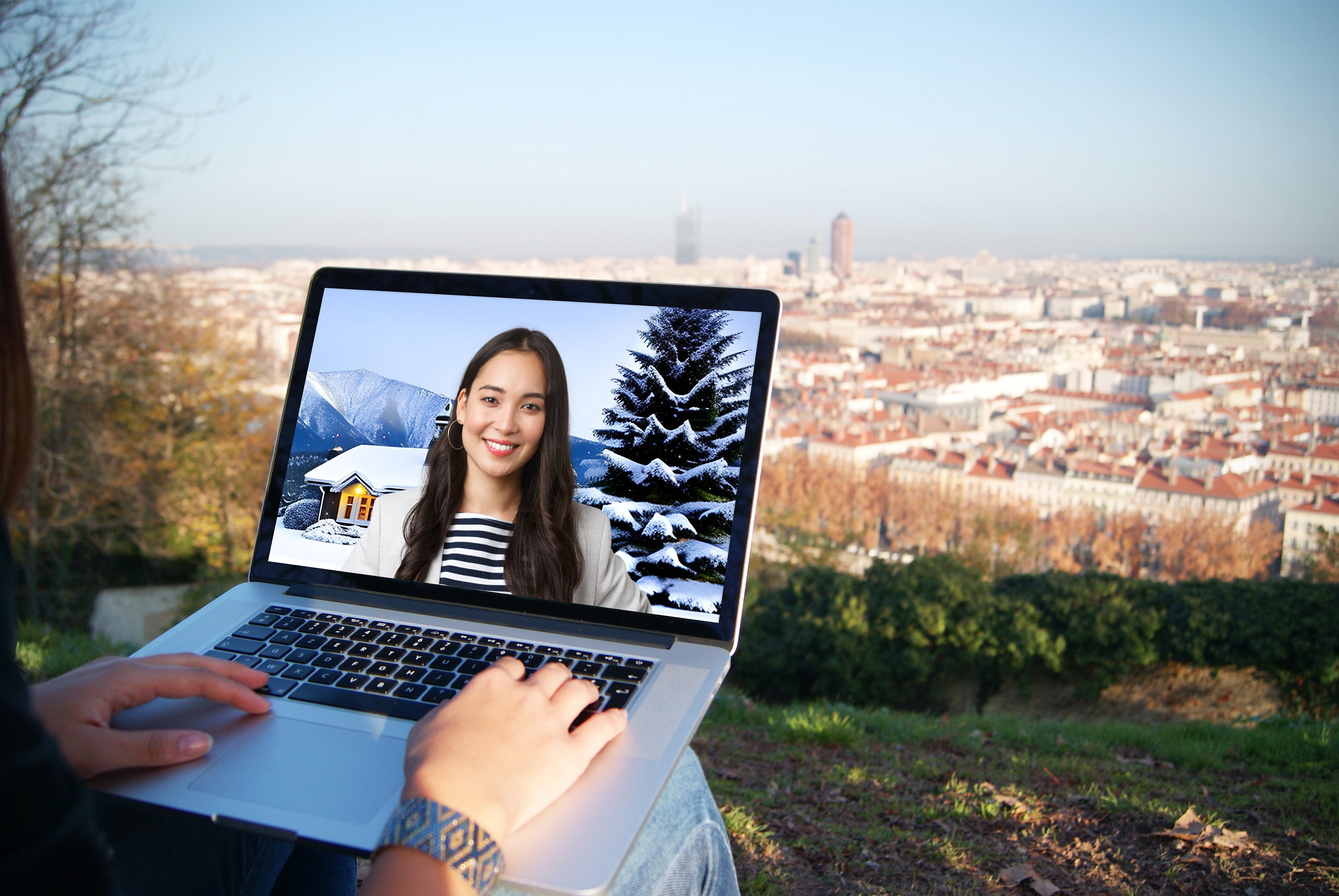 Zoom Background Home Office, Digital Xmas Backdrop, Snow Digital ...