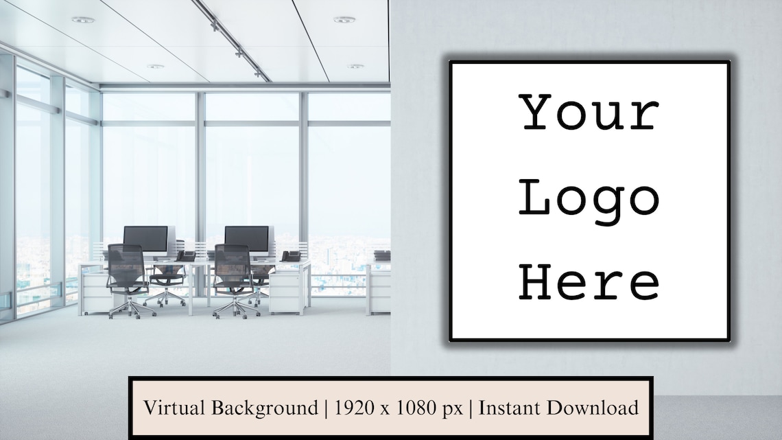 Personalized Zoom Background With Logo, Custom Corporate Office Zoom ...