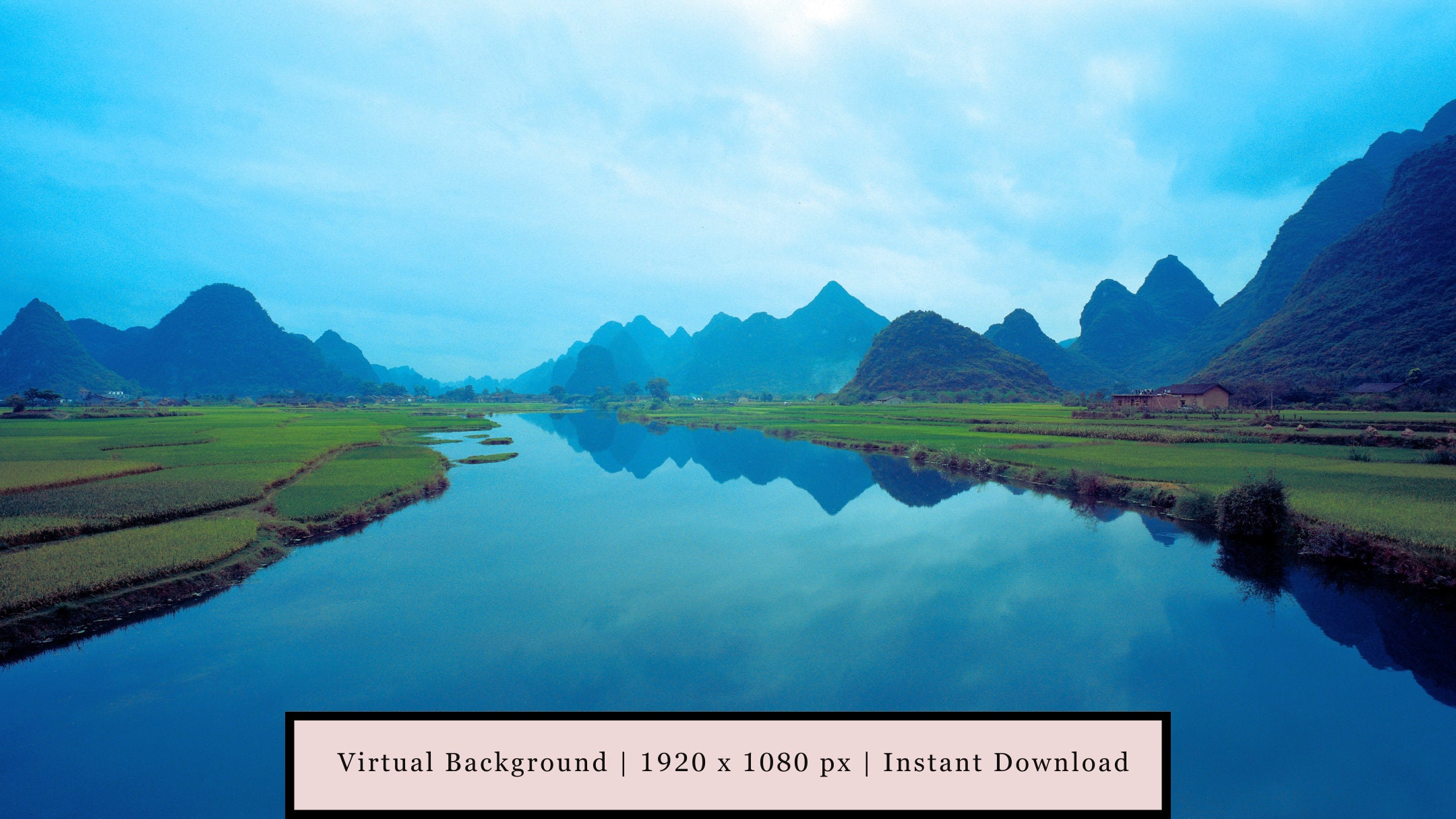 Zoom Background Mountains and Lake, Microsoft Teams Virtual Background ...