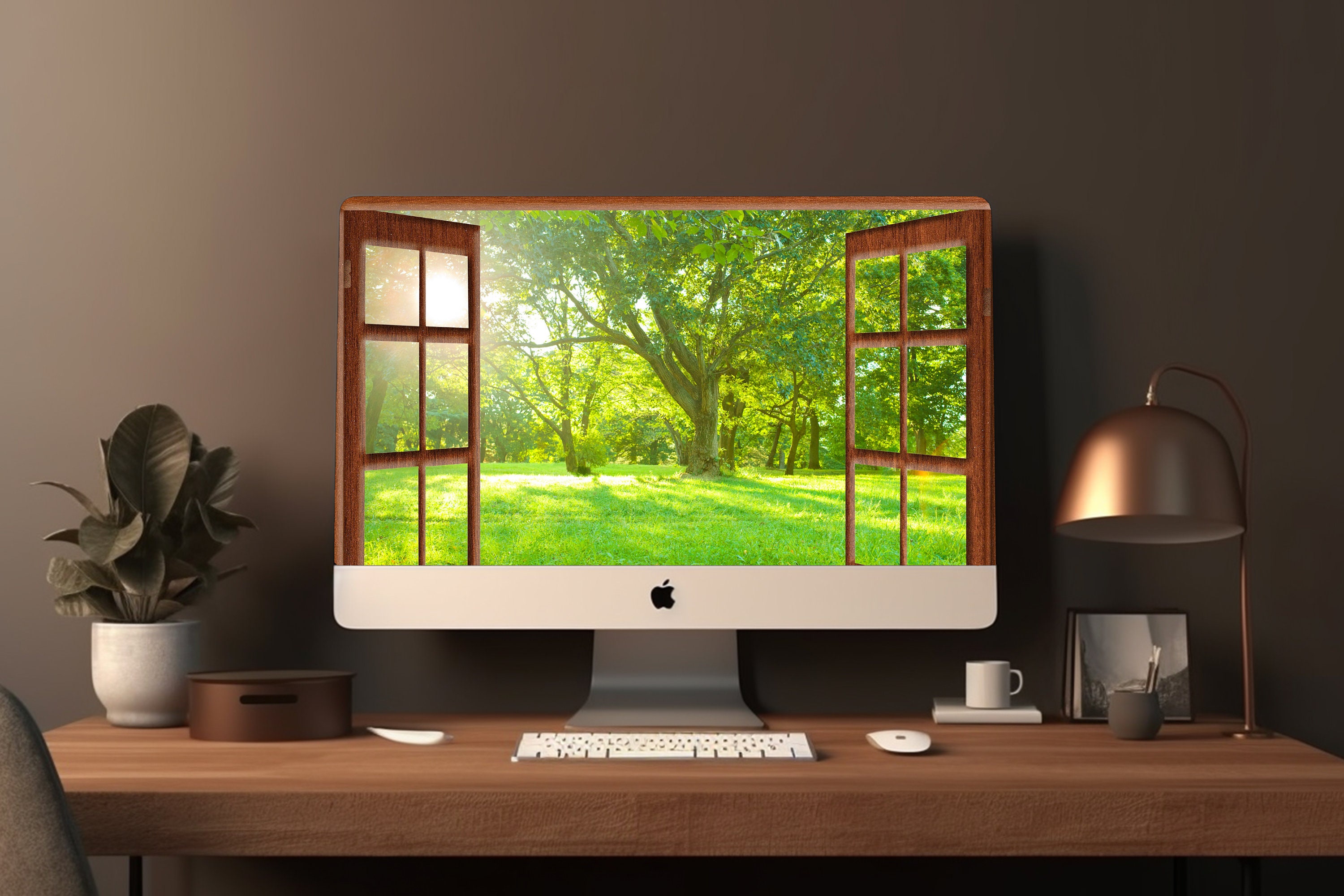 Bright Window Zoom Background, Best Microsoft Teams Background, Trees ...