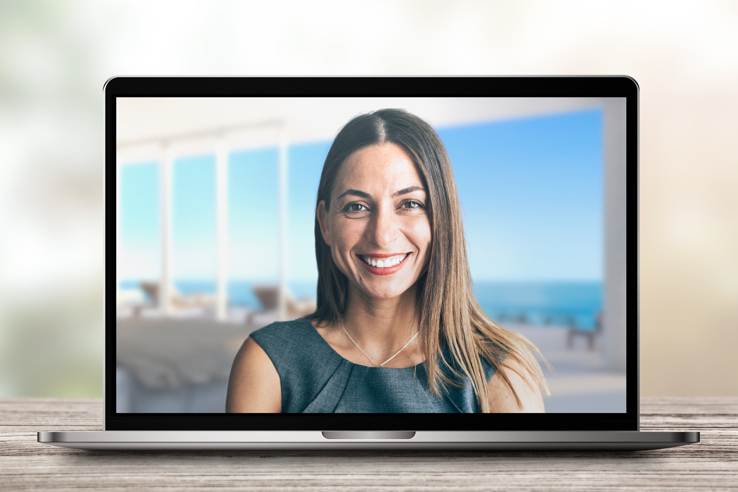 Virtual Zoom Background Window, Blurred Background Digital Download ...