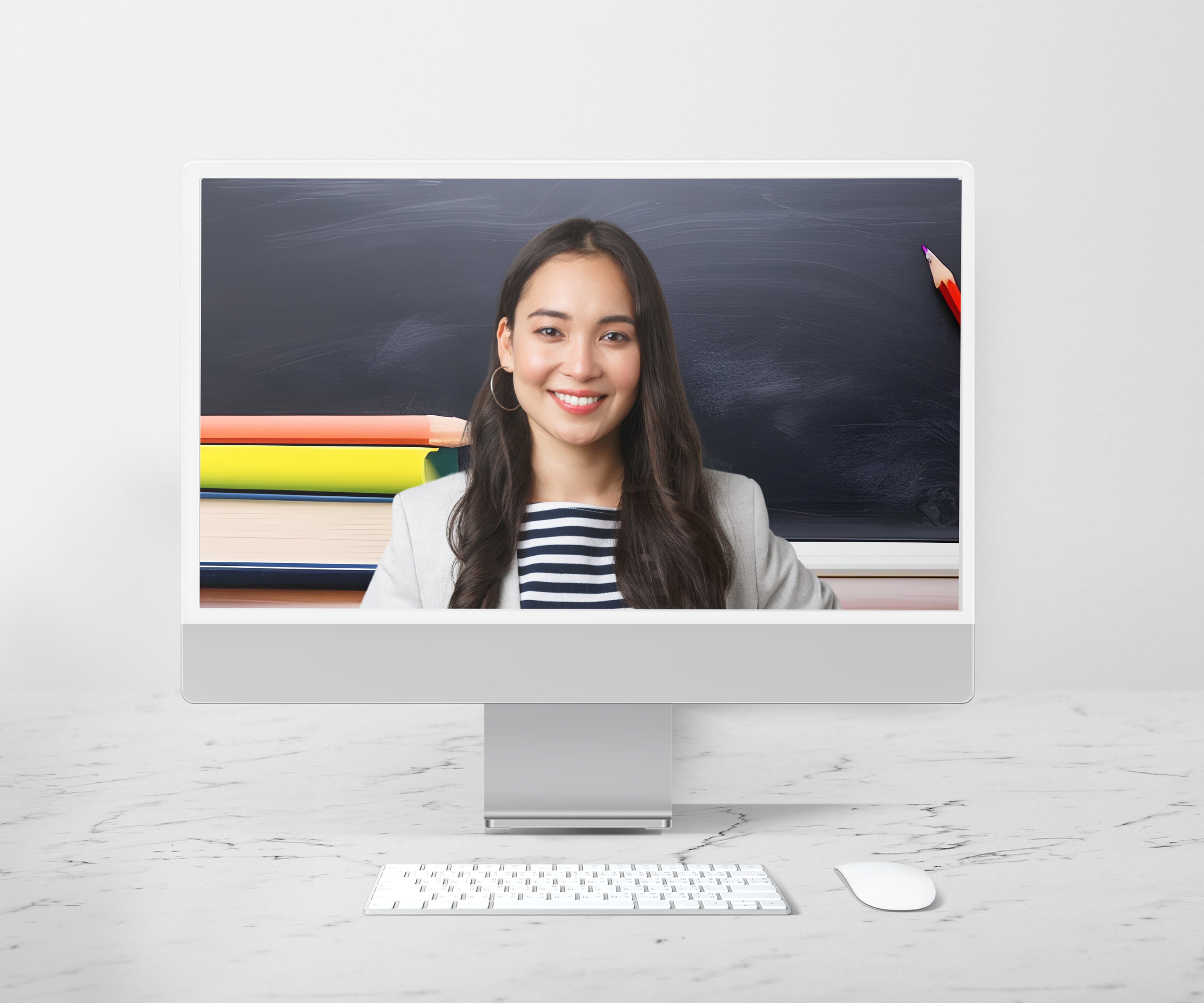 Zoom ESL Teacher Background, Zoom Background Teacher, Teaching on Zoom ...