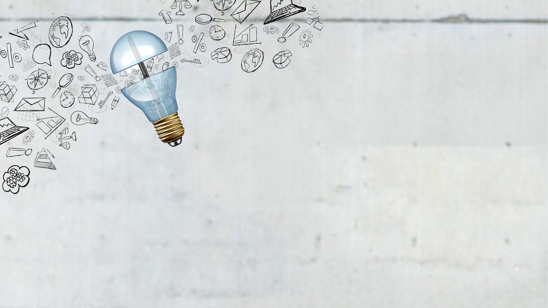 Thinking Light Bulb Home Office Zoom Background, Professional Business ...