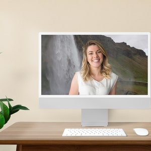 Waterfall Photography Virtual Background, Zoom Meeting, Zoom ...