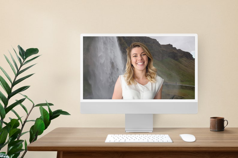 Waterfall Photography Virtual Background, Zoom Meeting, Zoom ...