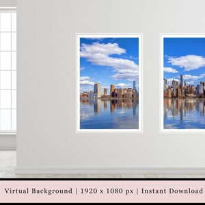 Skyline Painting Zoom Background Home Office, Videoconferencing ...