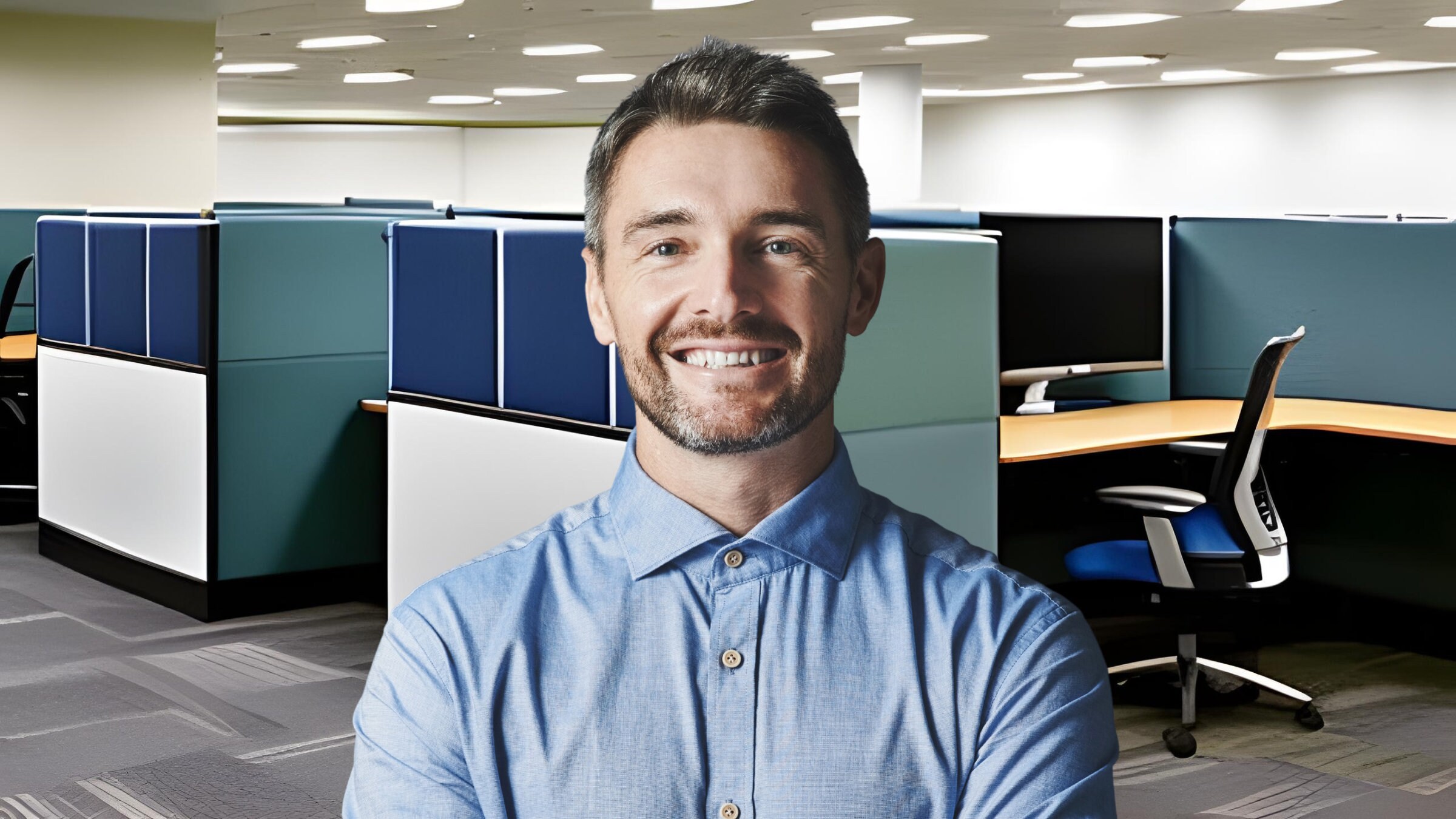 Cubicle Zoom Background, MS Teams Digital Download Virtual Background ...