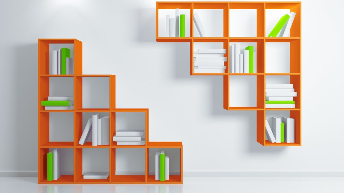 Minimalist Bookcase Virtual Zoom Background, Microsoft Teams Digital ...