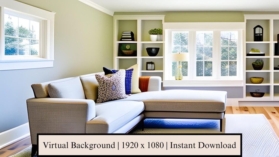 Bright Home Background With Couch and Window Zoom Virtual - Etsy