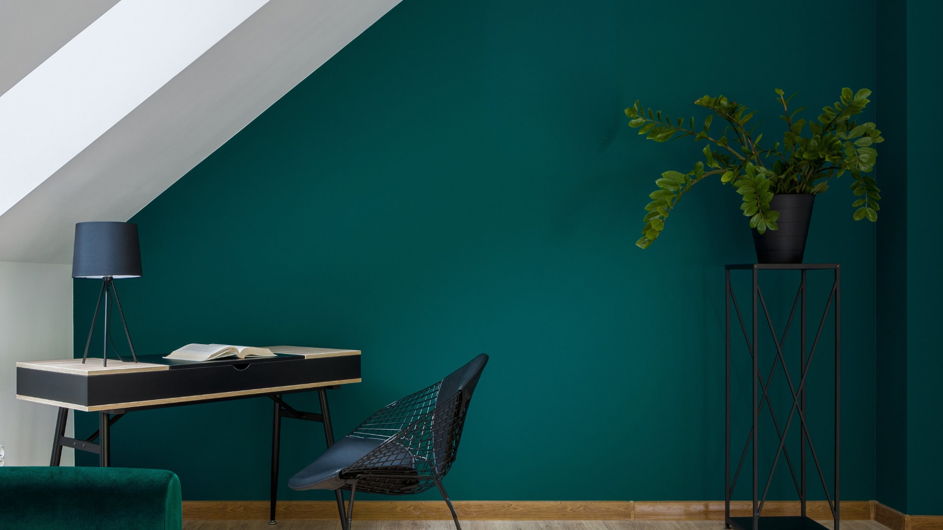 Virtual Zoom Background Modern Office, Microsoft Teams Digital Backdrop ...