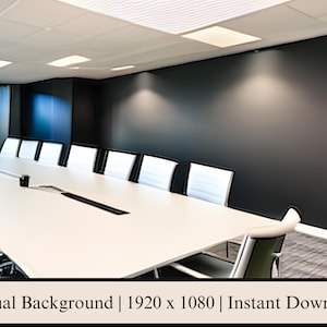 Boardroom Table Virtual Background for Zoom Meeting, Professional Zoom ...