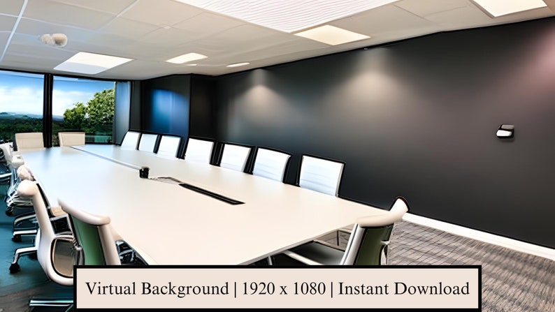 Boardroom Table Virtual Background for Zoom Meeting, Professional Zoom ...