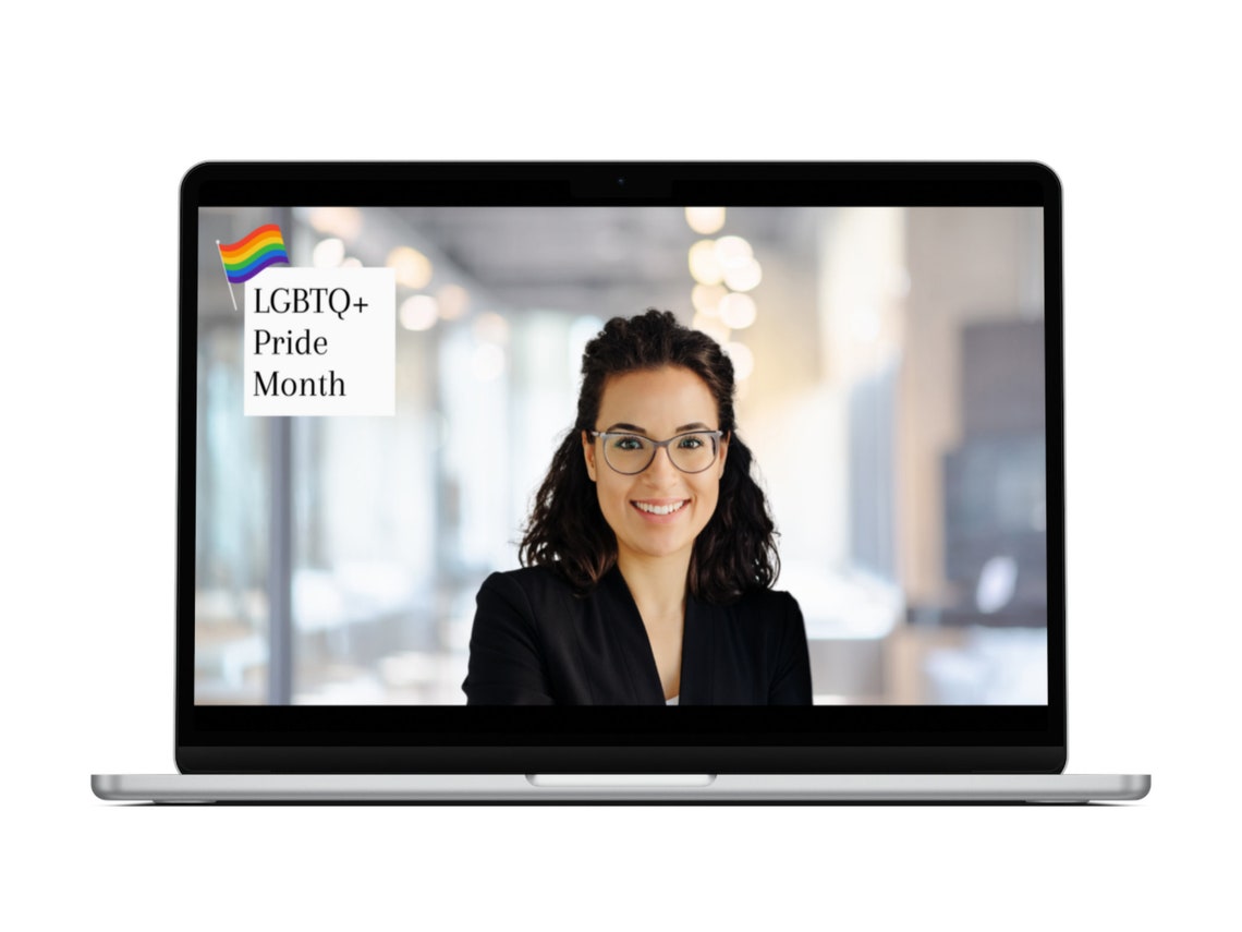 Minimalist Zoom Background for LGBTQ Pride Month, Work From Home ...