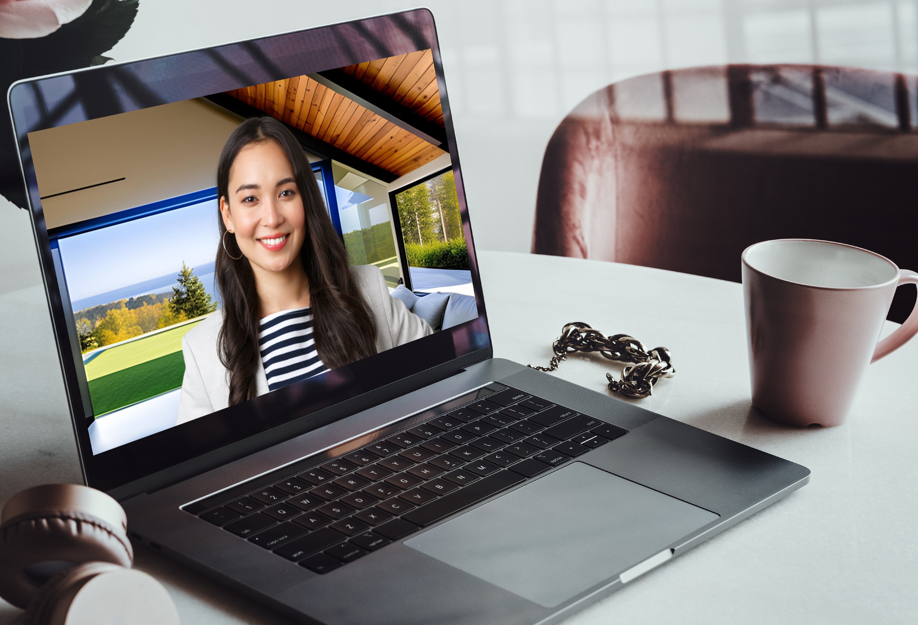 Bright Virtual Background, Lawyer Zoom Background, Professional Office ...