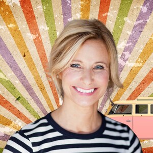 Retro Virtual Zoom Background, CMYK Color Background Digital Download ...