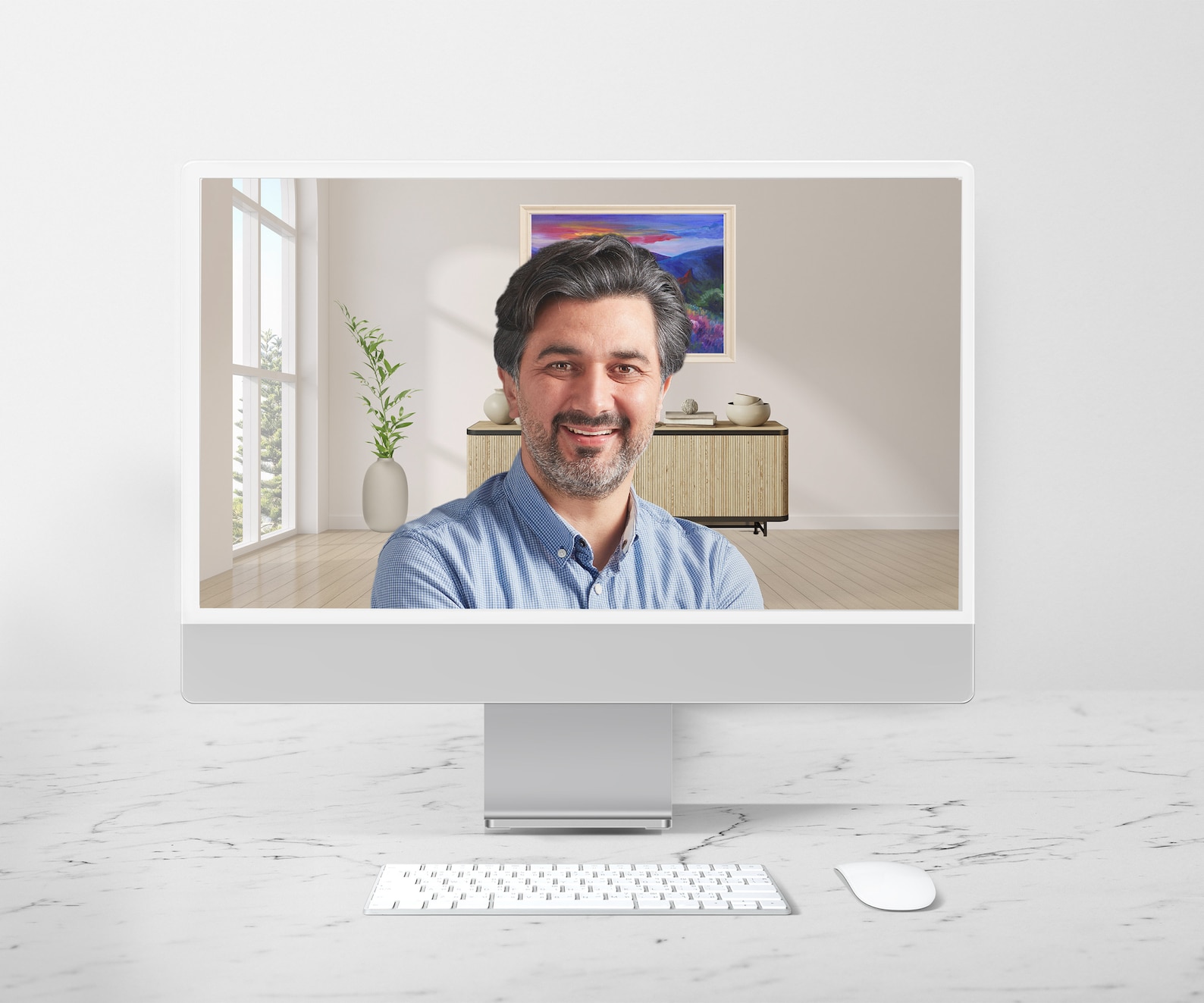 Aesthetic Home Zoom Background, Best Work From Home Virtual Background ...