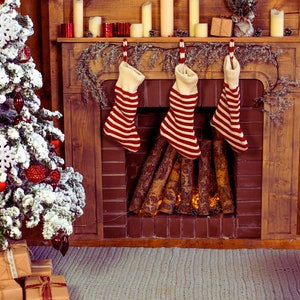 Christmas Digital Zoom Background, Virtual Xmas Holiday Party Backdrop ...