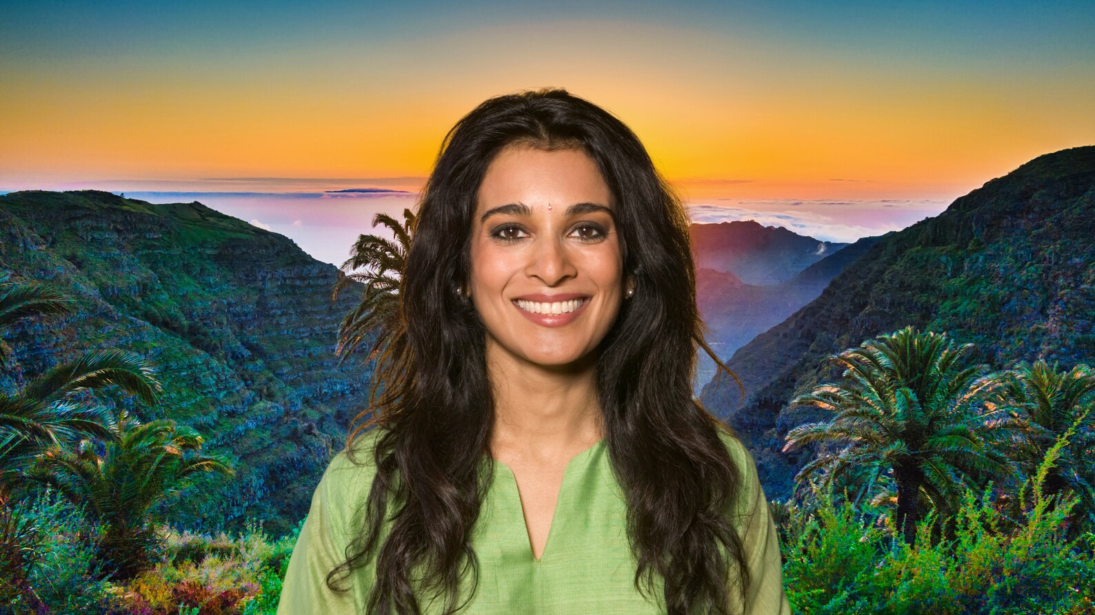 Sunset Zoom Background, Mountains Microsoft Teams Virtual Background ...