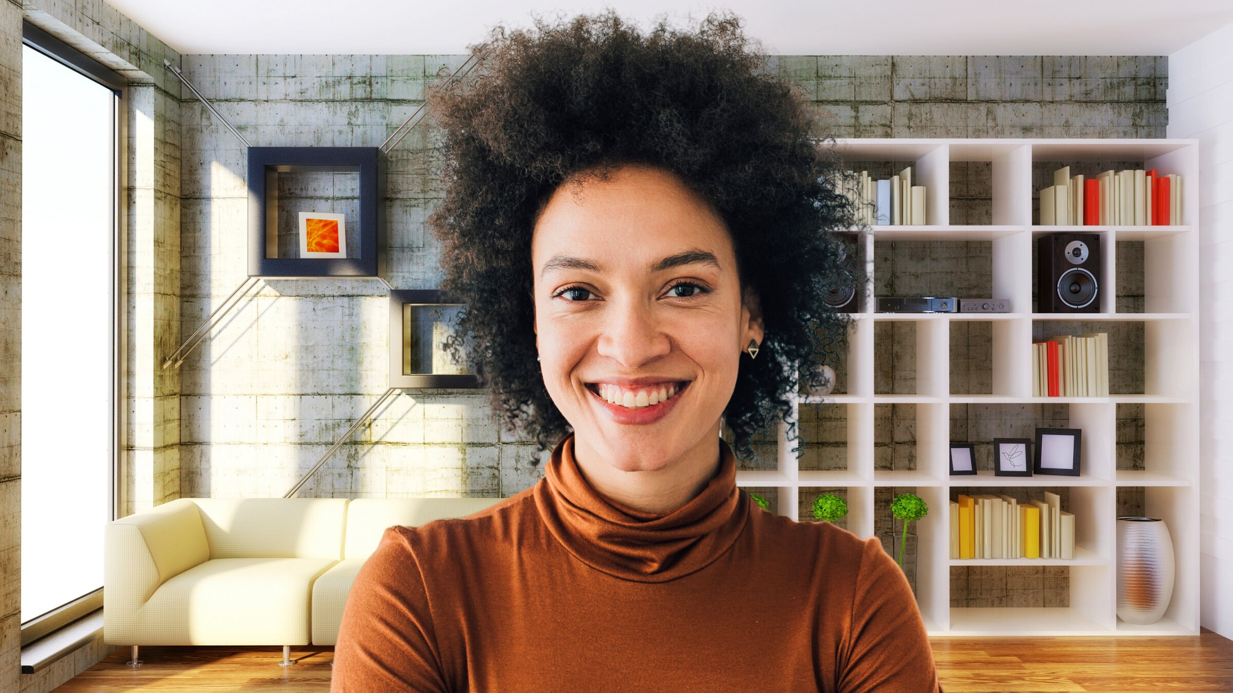 Home Office Bookcase Zoom Background, Digital Backdrop Bookshelf MS ...